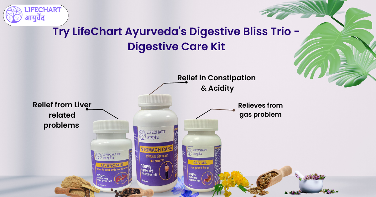 Try LifeChart Ayurveda's Digestive Bliss Trio - Digestive Care Kit – Lifechart Ayurveda